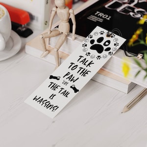 Cute Dog Themed Printable Bookmarks for Book Lovers, Paws Button ...