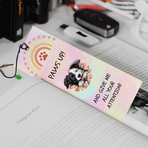 Cute Dog Themed Printable Bookmarks for Book Lovers, Paws Button ...