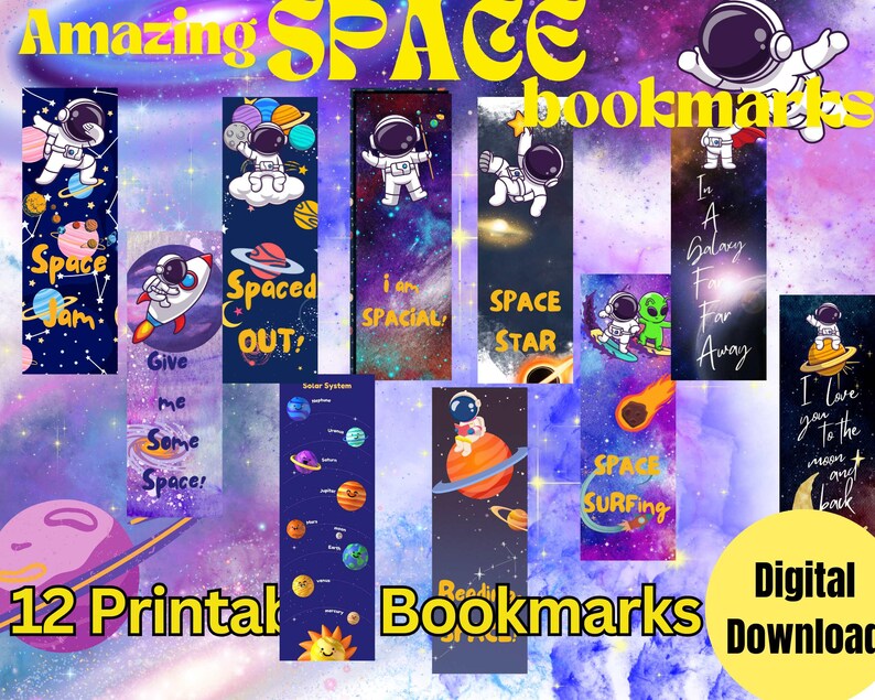 Printable Space Bookmarks | Astronaut & Galaxy Quotes | Cool Space ...