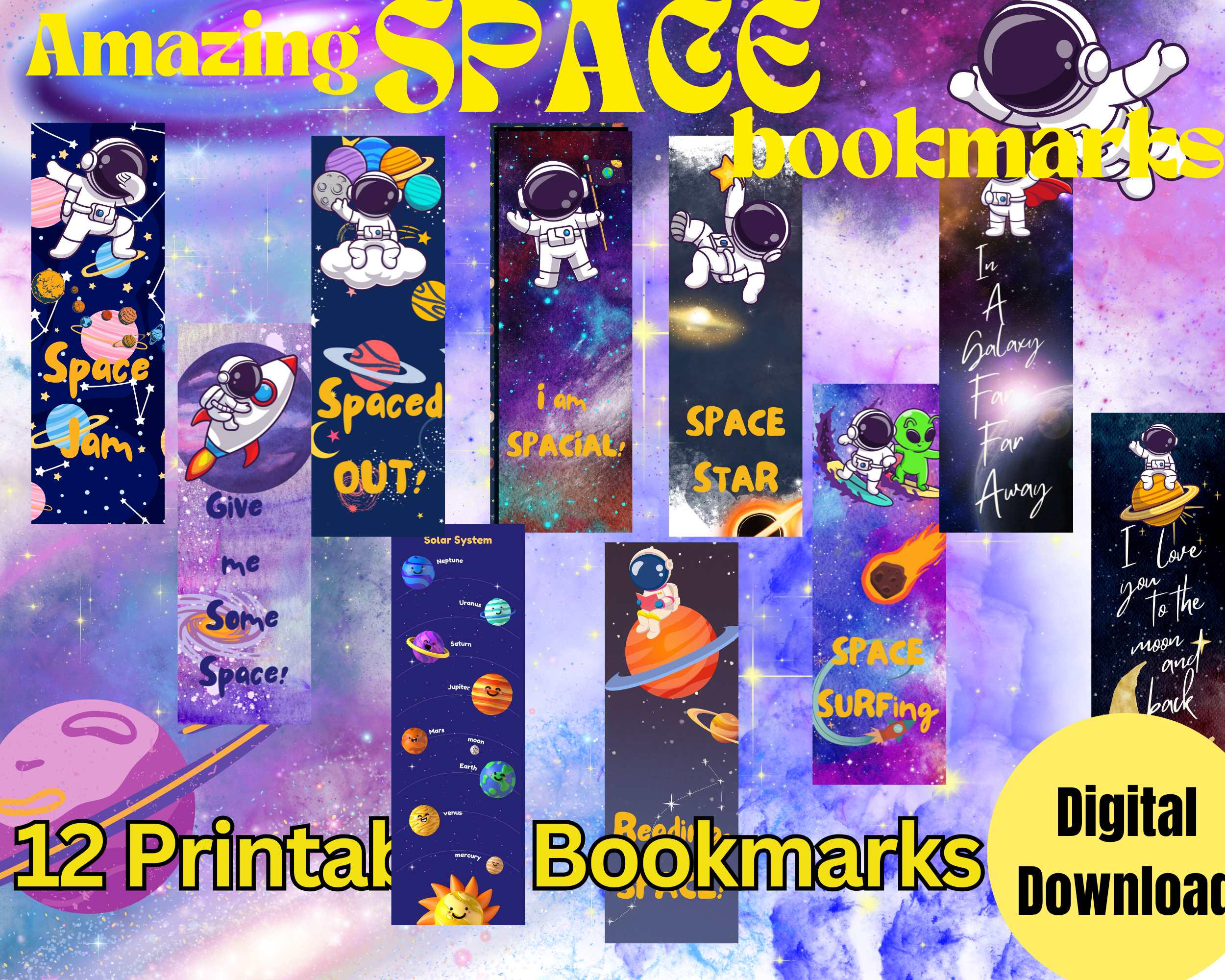 Printable Space Bookmarks | Astronaut & Galaxy Quotes | Cool Space ...