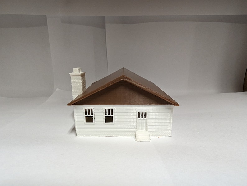 N Scale House With Porch - Customize Your Colors - 3D Printed - Model ...
