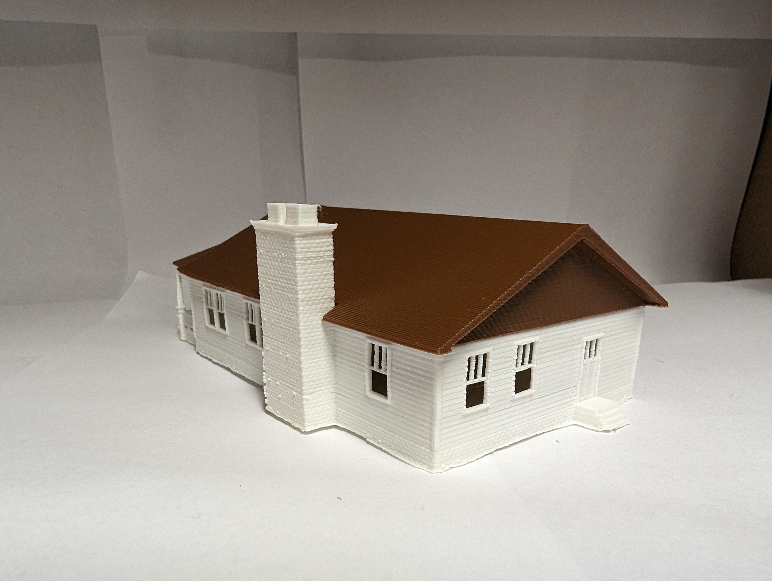 N Scale House With Porch Customize Your Colors 3D Printed Model Trains ...