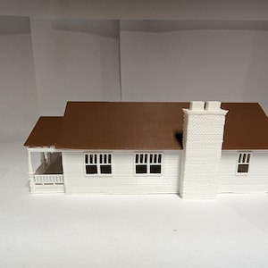 N Scale House With Porch - Customize Your Colors - 3D Printed - Model ...