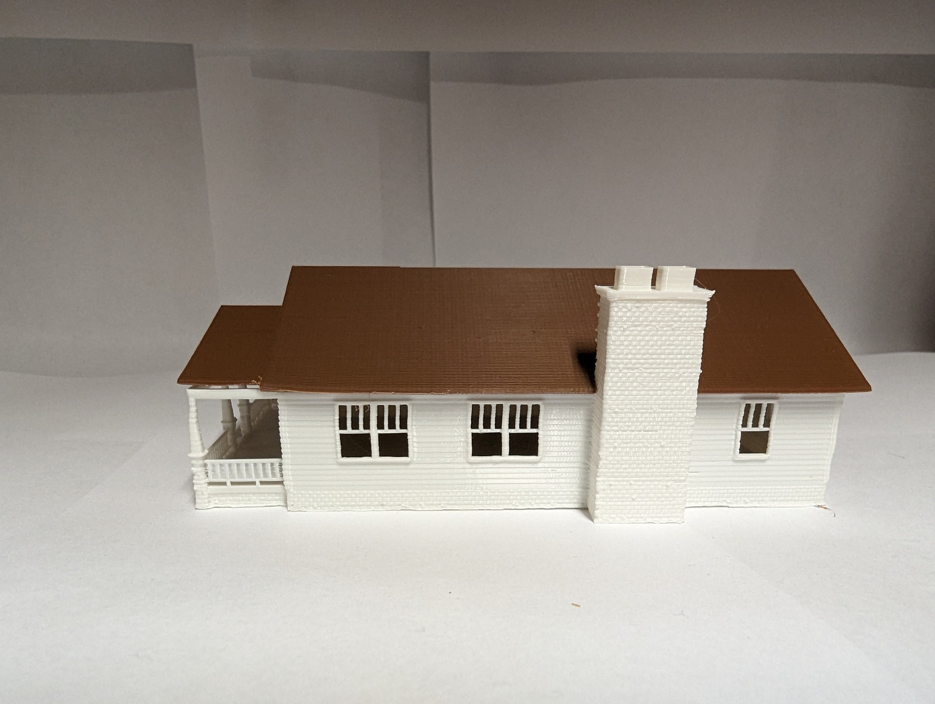 N Scale House With Porch Customize Your Colors 3D Printed Model Trains ...