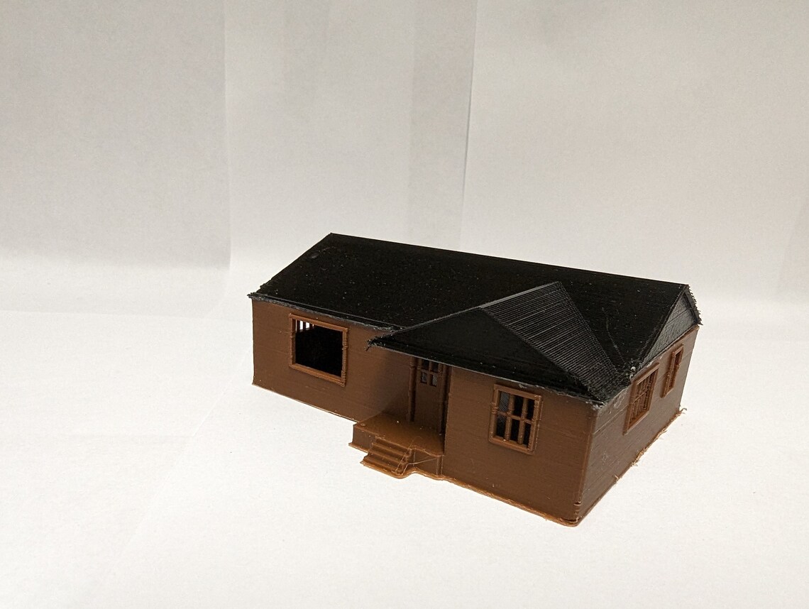 N Scale House Small Ranch Style - Customize Your Colors - 3D Printed ...
