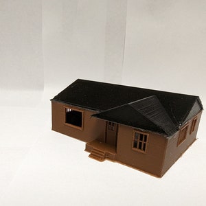 N Scale House Small Ranch Style - Customize Your Colors - 3D Printed ...