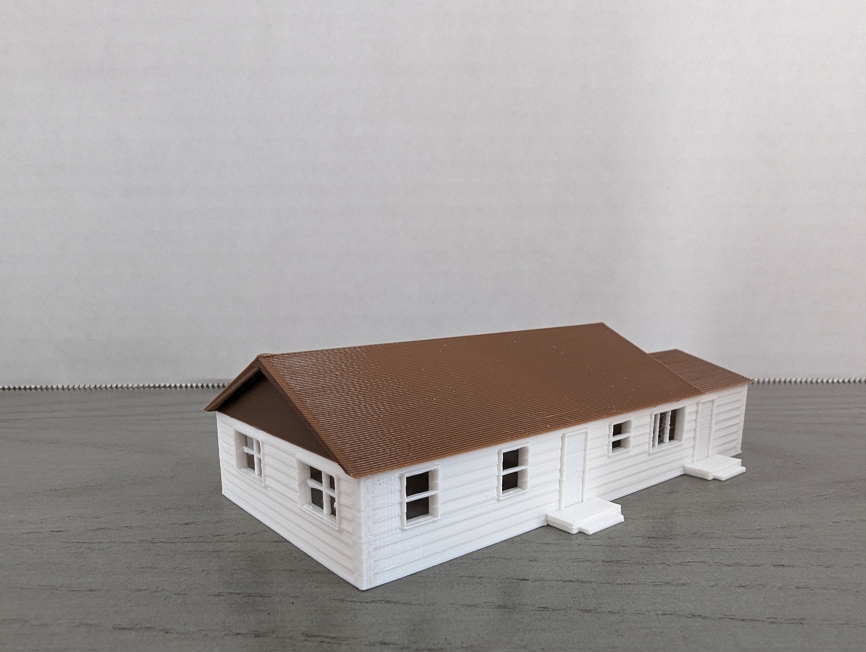 N Scale House Ranch Style With Garage - Customize Your Colors - 3D ...
