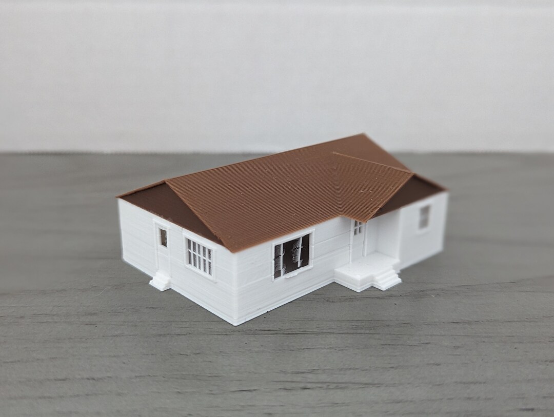 N Scale House Small Ranch Style - Customize Your Colors - 3D Printed ...