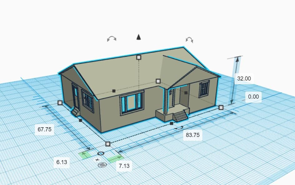 N Scale House Small Ranch Style - Customize Your Colors - 3D Printed ...