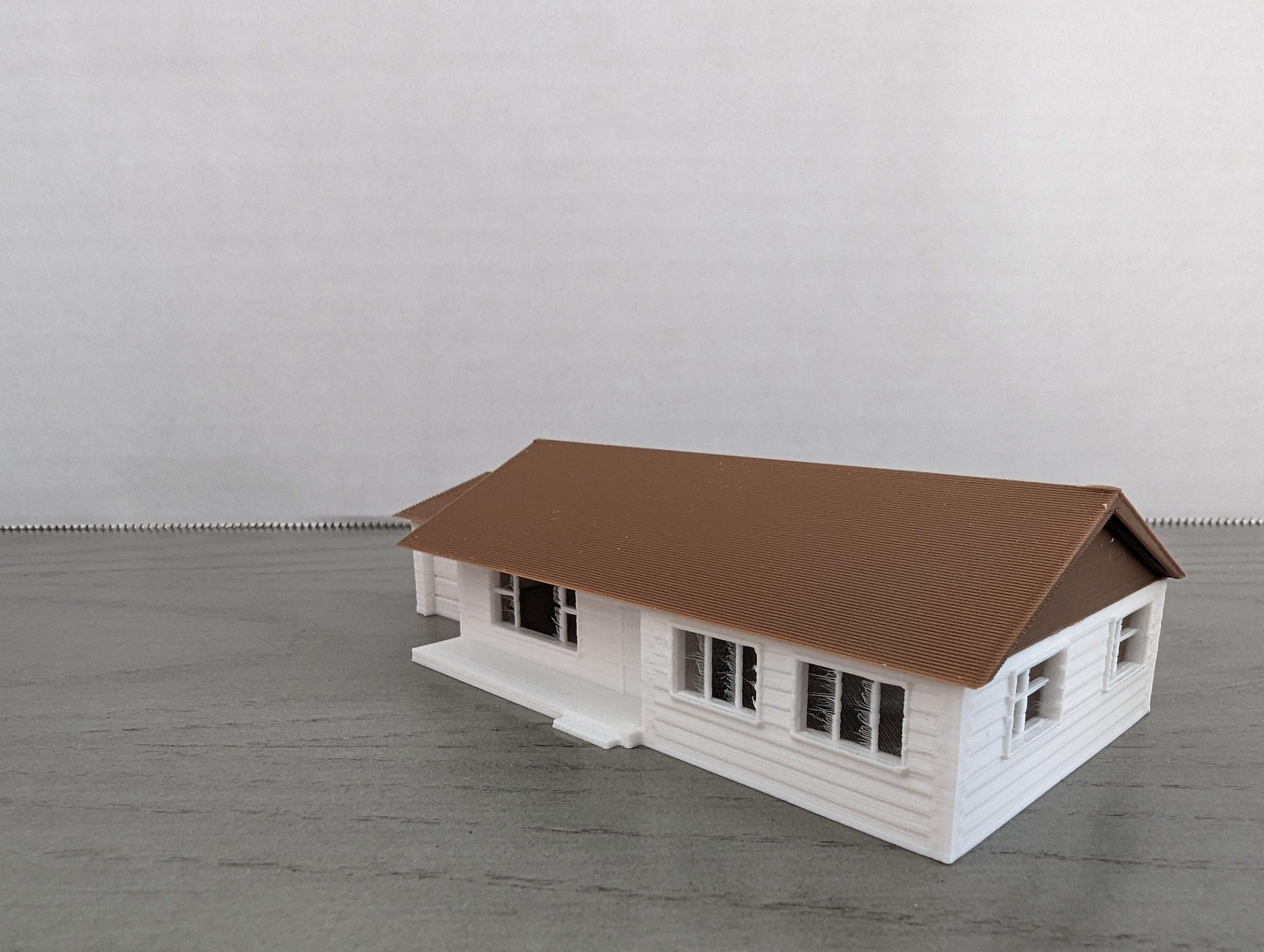 N Scale House Ranch Style With Garage - Customize Your Colors - 3D ...