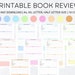Book Review Tracker Printable Reading Journal Reading Planner - Etsy