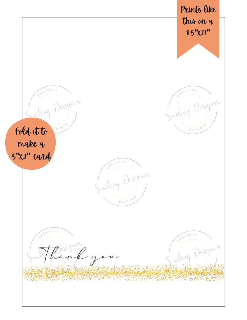Thank You Card Printable, Instant Download, Sparkling Appreciation, Trending Stationary Card ...