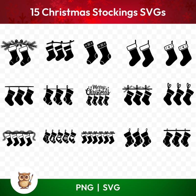 Stocking Svg - Etsy