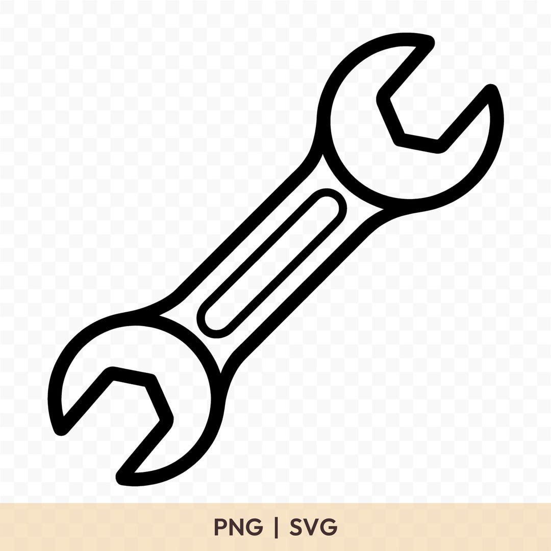 Wrench SVG: Wrench Cut File, Wrench PNG, Wrench Silhouette, Wrench ...