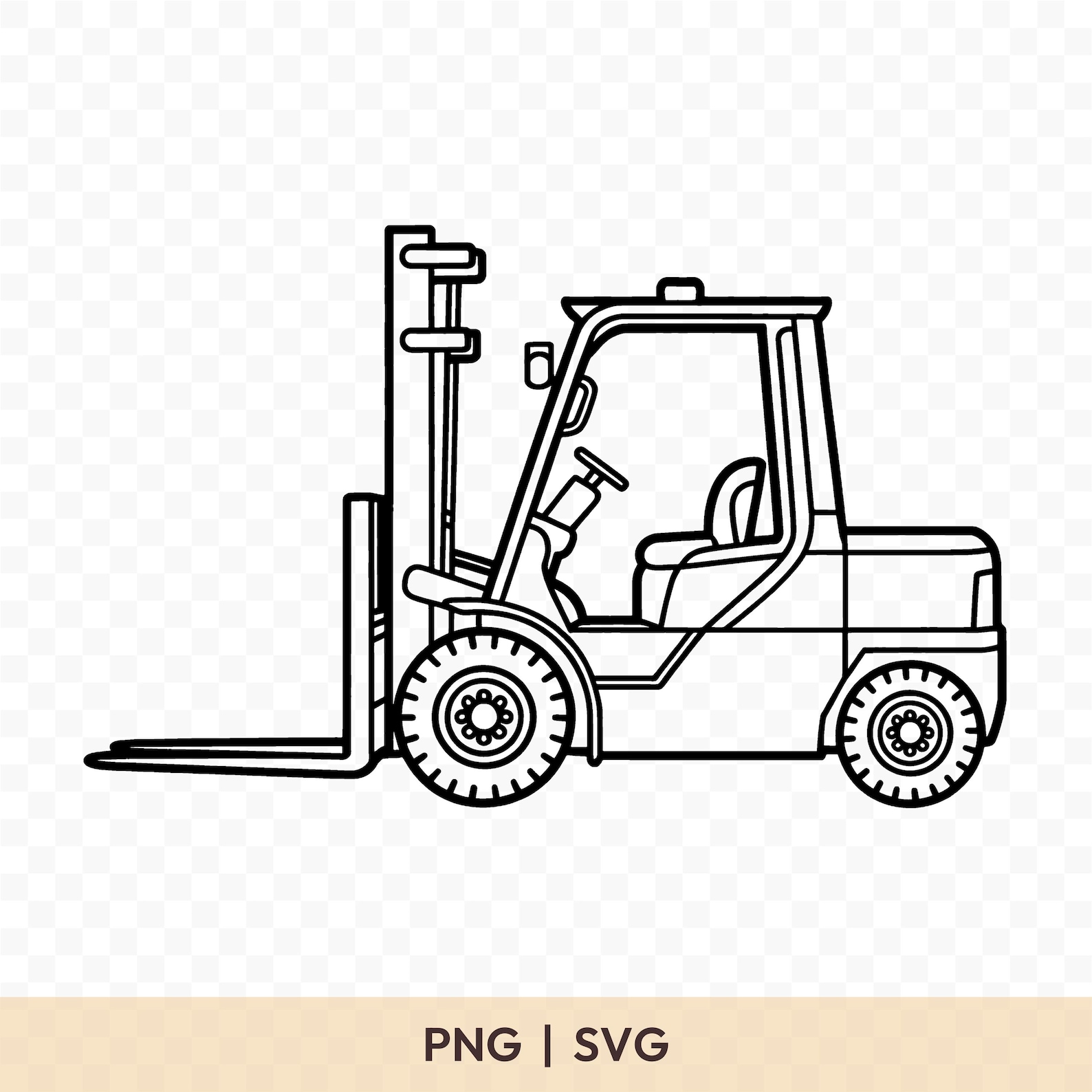 Fork Lift SVG: Fork Lift Cut File for Cricut, Fork Lift Outline ...