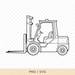 Fork Lift SVG: Fork Lift Cut File for Cricut, Fork Lift Outline ...