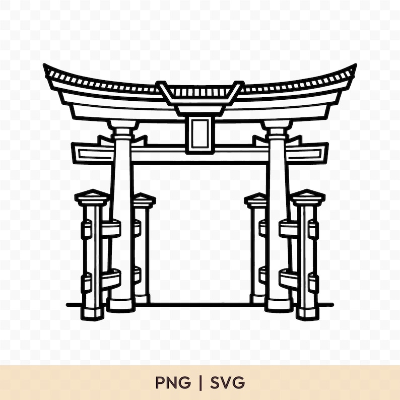 Torii Gate SVG: Torii Gate Cut File, Torii Gate PNG, Torii Gate ...