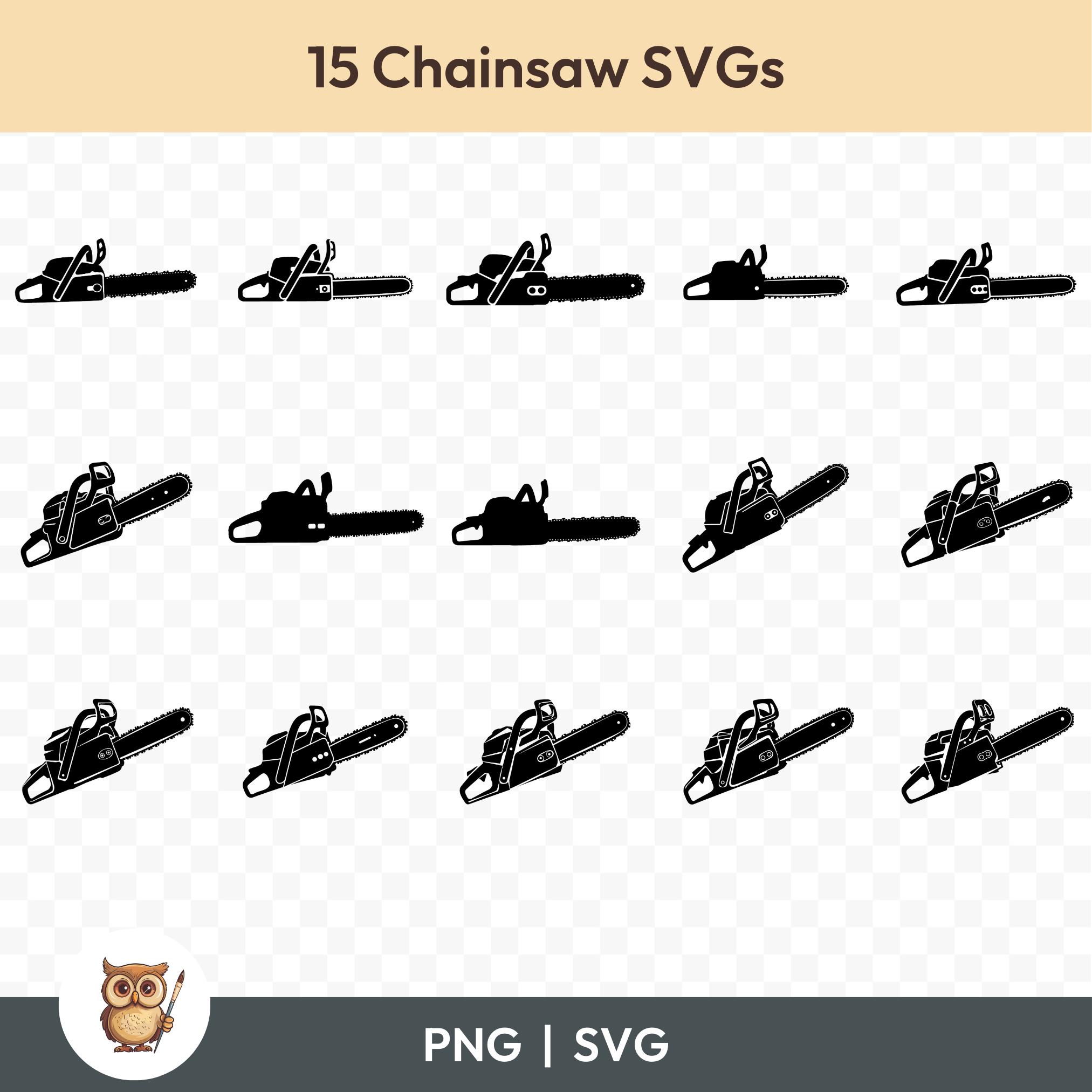 Chainsaw SVG Bundle, Chainsaw Clipart, 15 Chainsaw Cut Files for Cricut ...