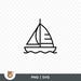 Sailboat Outline SVG Bundle, Sailboat Clipart, 15 Simple Sailboat Cut ...