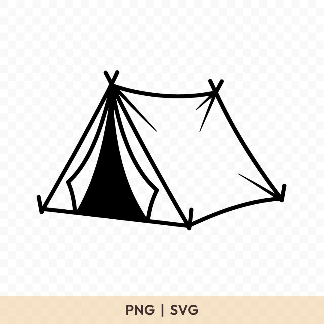 Tent SVG: Tent Cut File for Cricut, Camping Tent Outline, Tent PNG ...