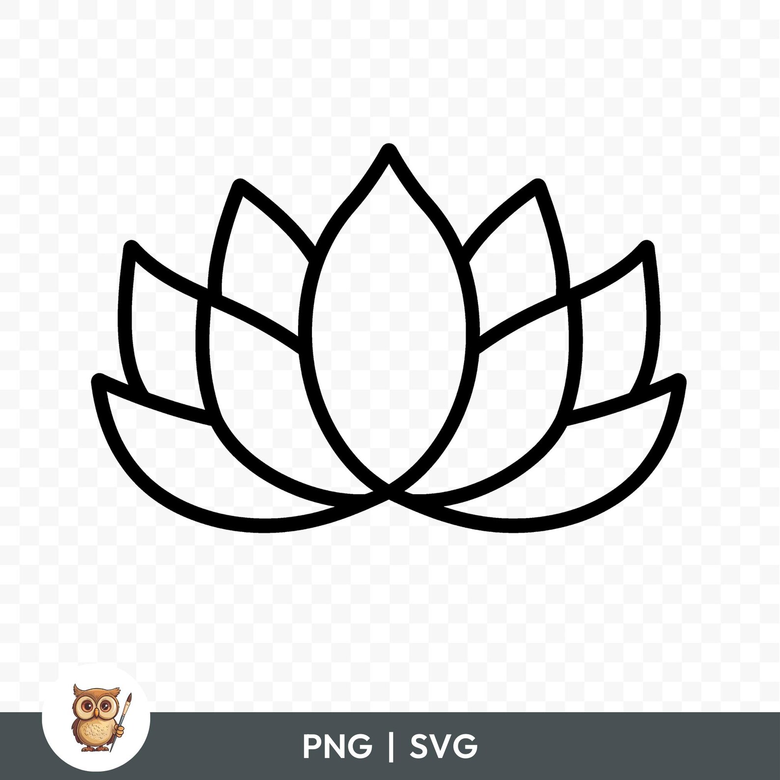 Lotus Flower Outline SVG Bundle, Lotus Flower Clipart, 15 Lotus Flower ...