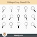 Magnifying Glass SVG Bundle, Magnifying Glass Clipart, 15 Search Icon ...