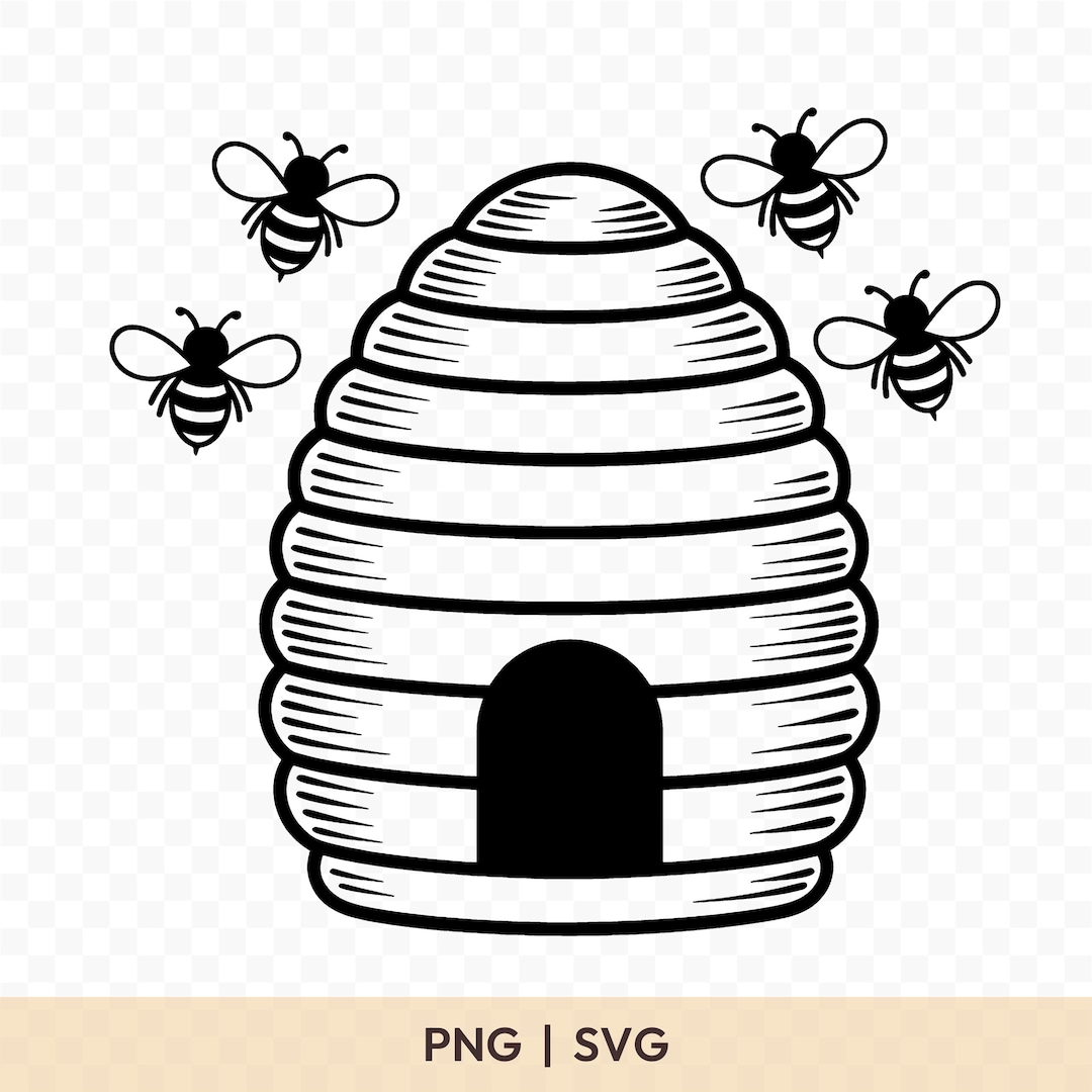 Beehive SVG: Beehive Cut File, Beehive PNG, Beehive Silhouette, Beehive ...