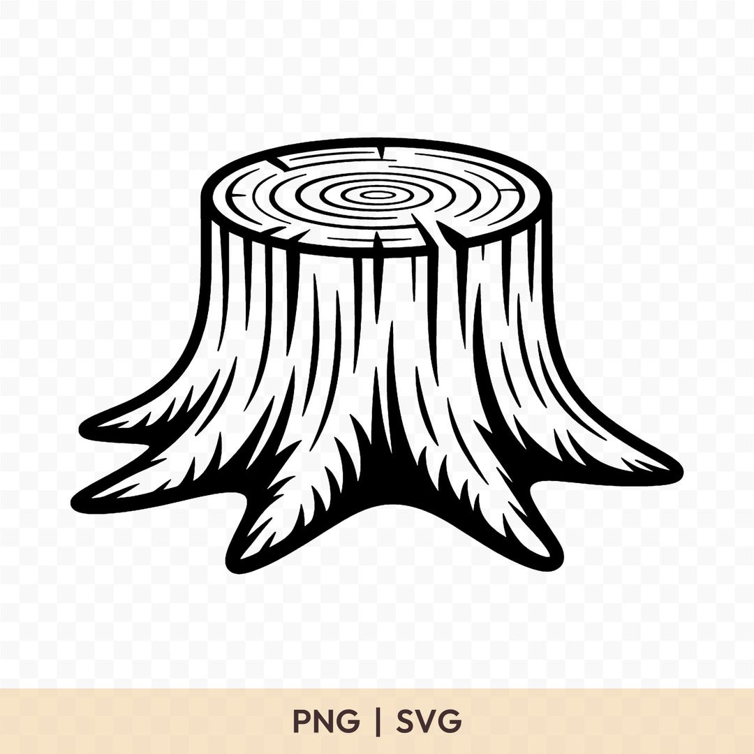Tree Stump SVG: Tree Stump Cut File, Tree Stump PNG, Tree Stump for ...
