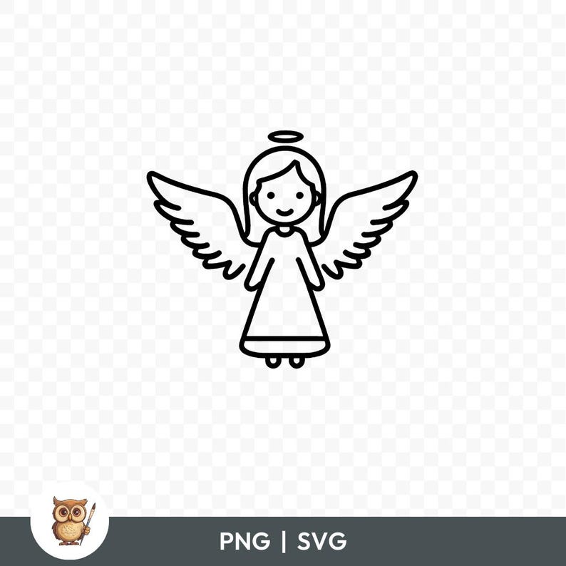 Angel Outline SVG Bundle, Angels Clipart, 15 Angel Cut Files for Cricut ...