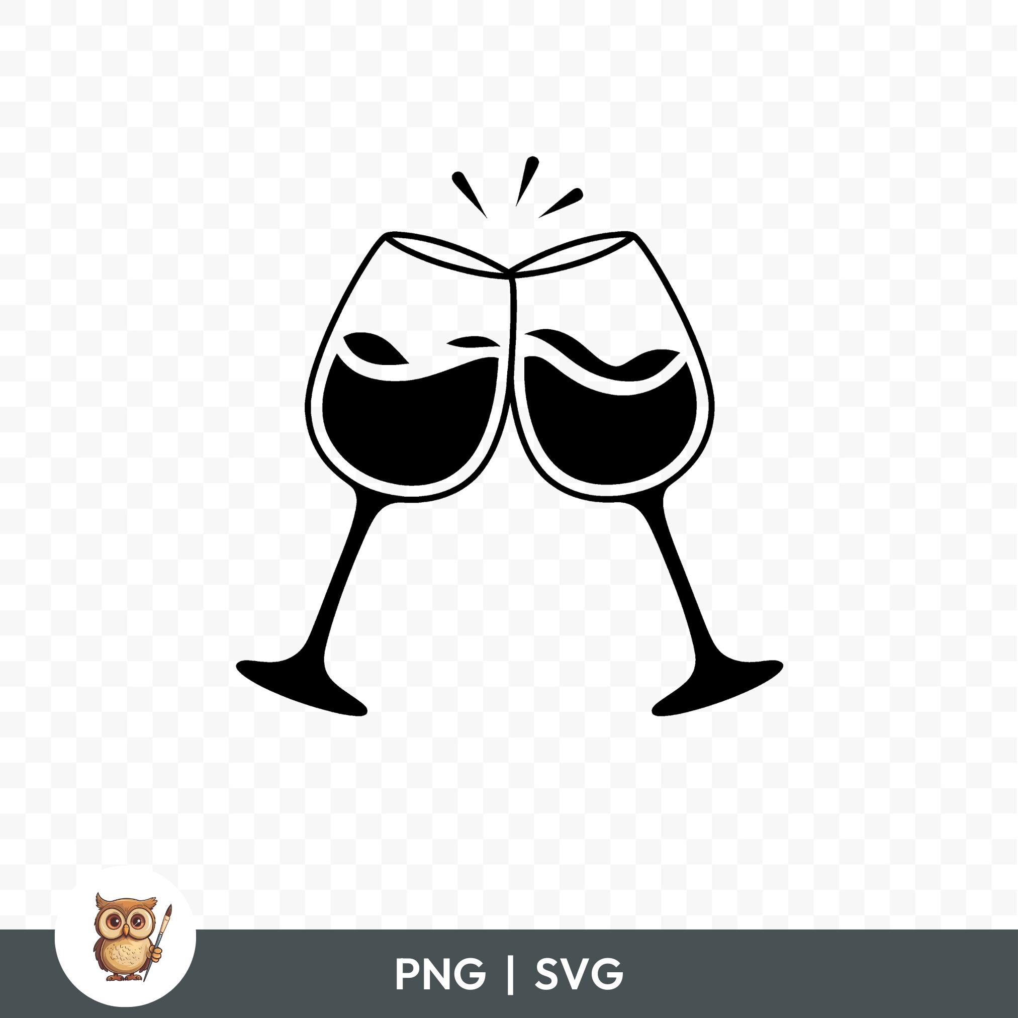 Wine Glasses Clinking SVG Bundle, Wine Glasses Clipart, 15 Glasses ...