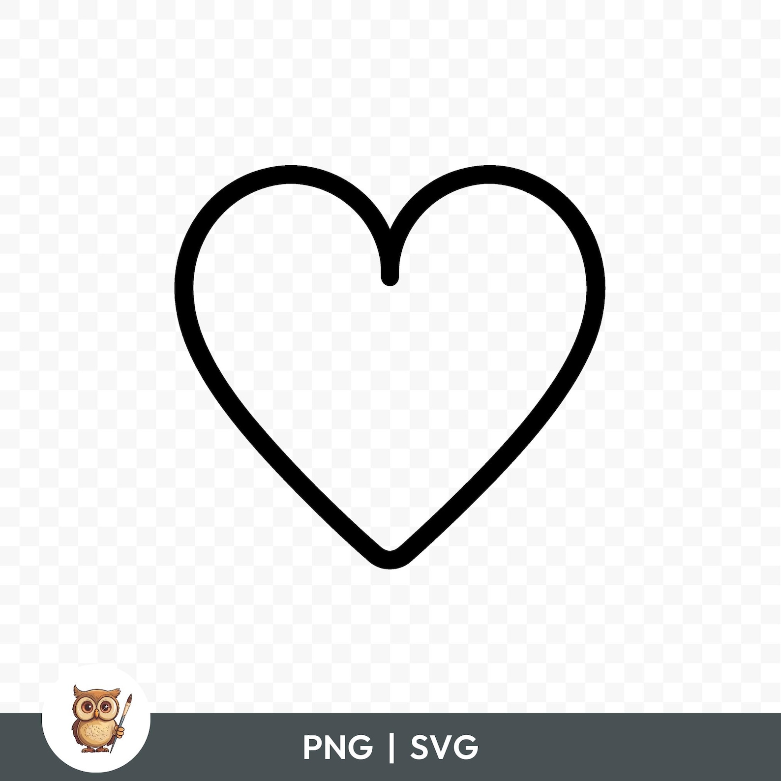 Heart Outline SVG Bundle, Simple Heart Clipart, 15 Heart Cut Files for ...