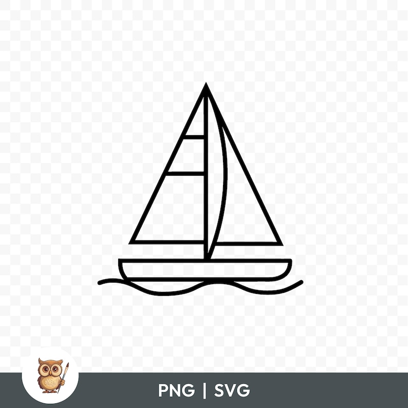 Sailboat Outline SVG Bundle, Sailboat Clipart, 15 Simple Sailboat Cut ...