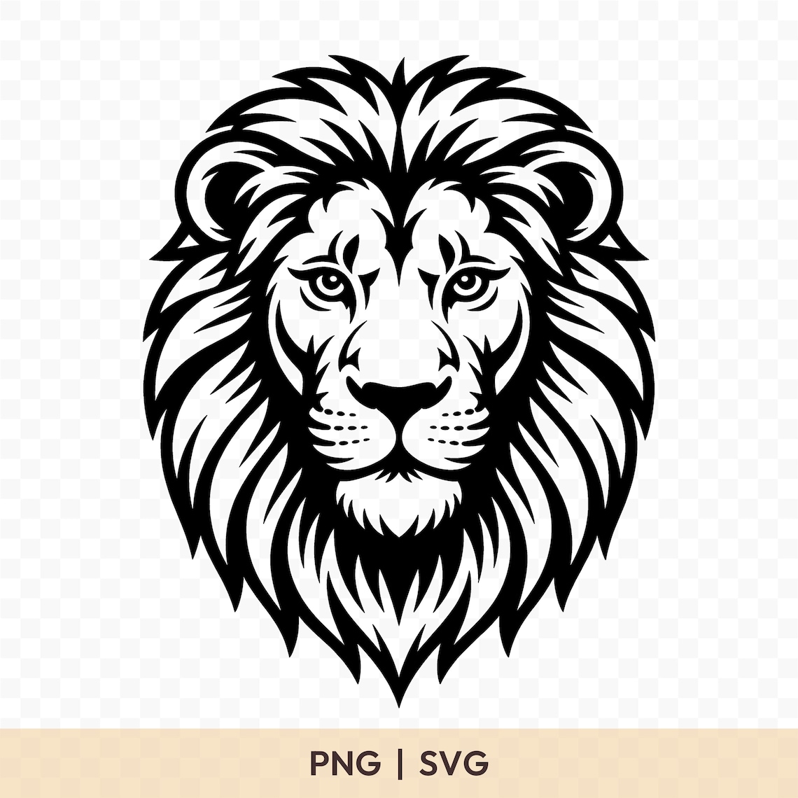 Lion Head SVG: Lion Head Cut File, Lion Head PNG, Lion Head Silhouette ...