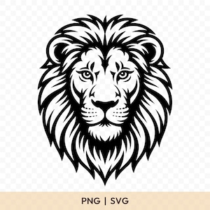 Lion Head SVG: Lion Head Cut File, Lion Head PNG, Lion Head Silhouette ...