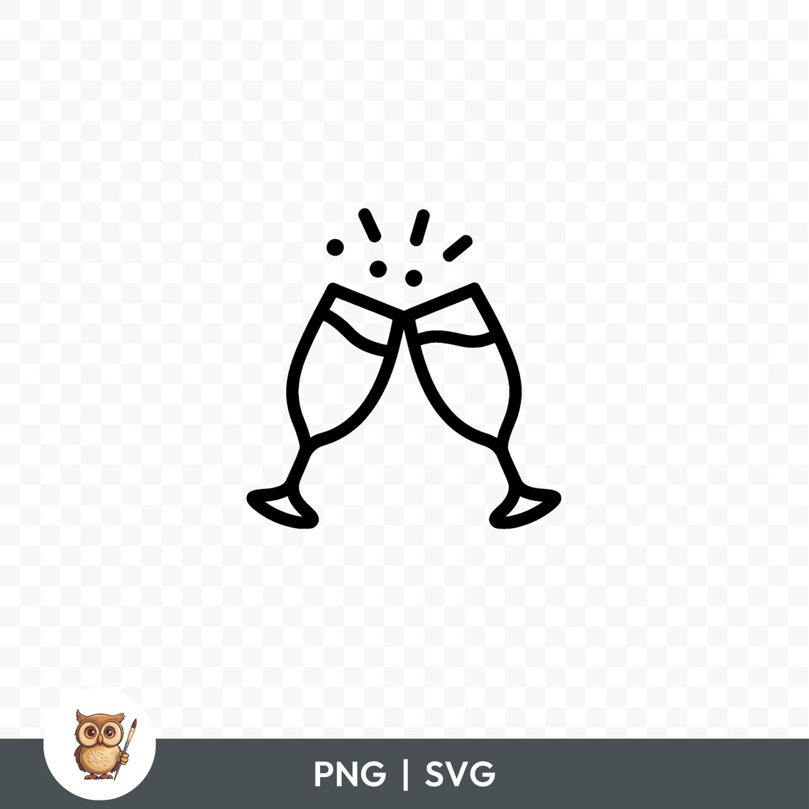 Champagne Glasses Clinking SVG Bundle, Champagne Glasses Clipart, 15 ...