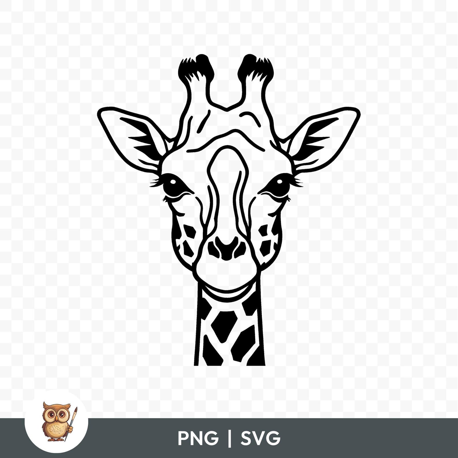 Giraffe Head SVG Bundle, Giraffe Head Clipart, 15 Giraffe Head Cut ...