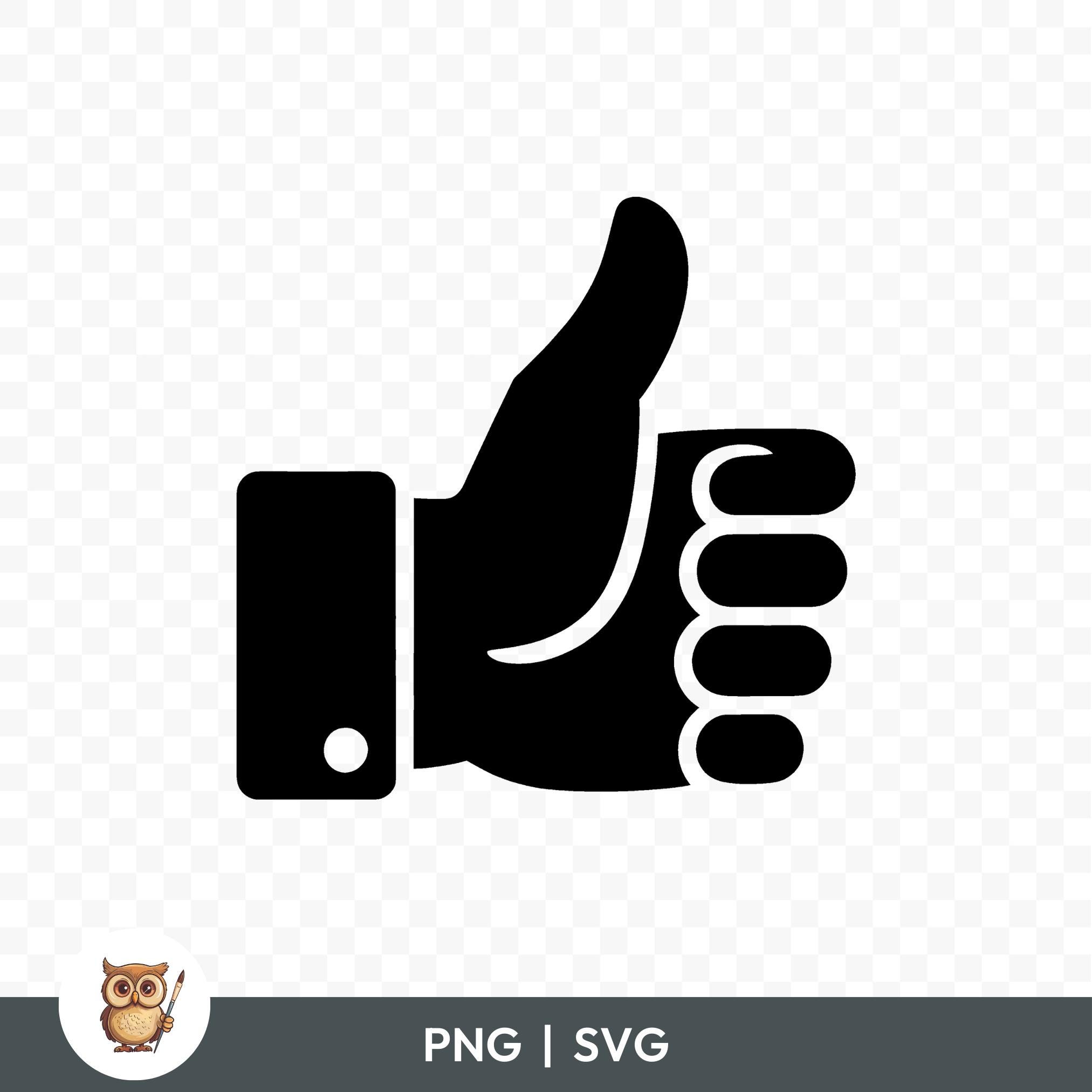 Thumbs up Silhouette SVG Bundle, Thumbs up Icon Clipart, 15 Like Icon ...