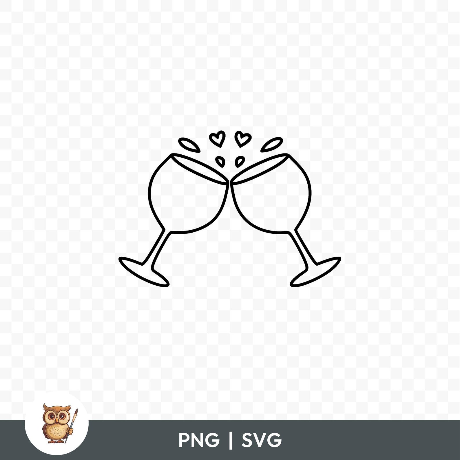 Wine Glasses Clinking SVG Bundle, Wine Glasses Clipart, 15 Glasses ...