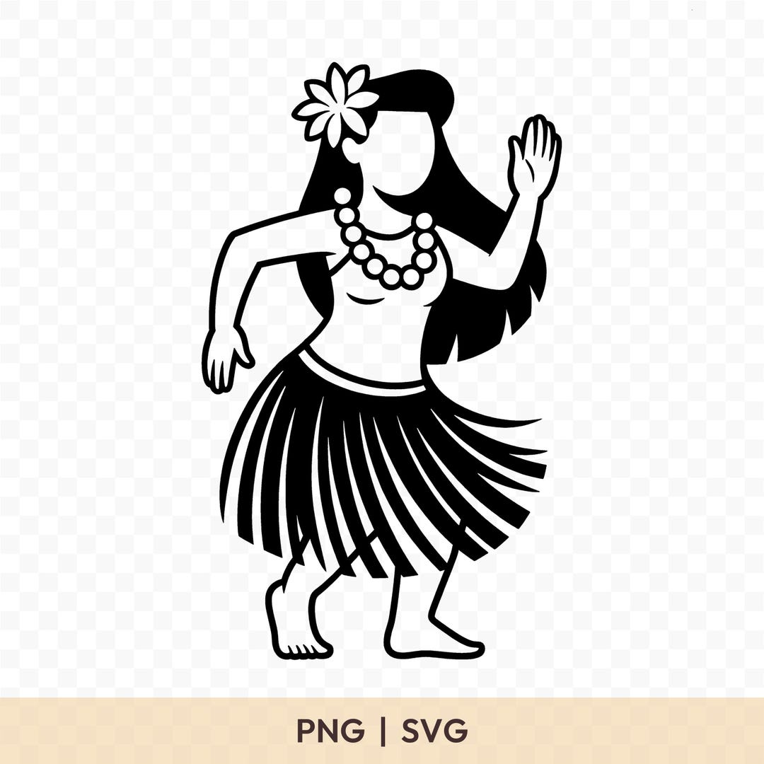 Hula Dancer SVG: Cut File for Cricut, Silhouette, Digital Download ...