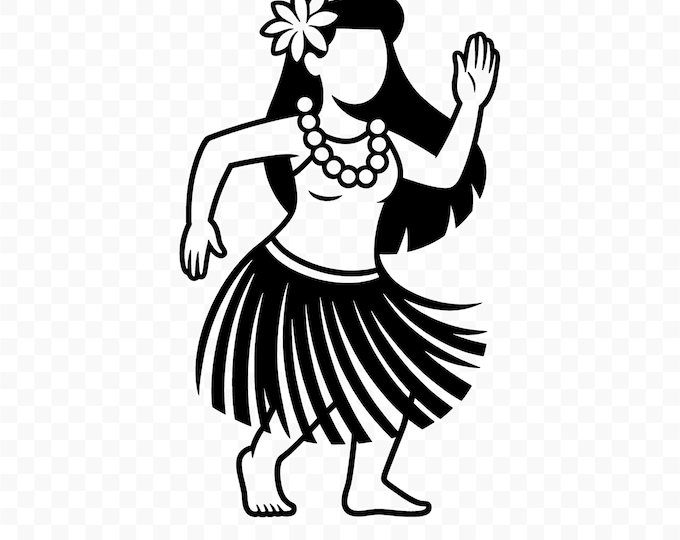 Hula Dancer Svg, Hawaiian Girl Svg, Hawaii Clipart, Dancer Svg, Hula ...