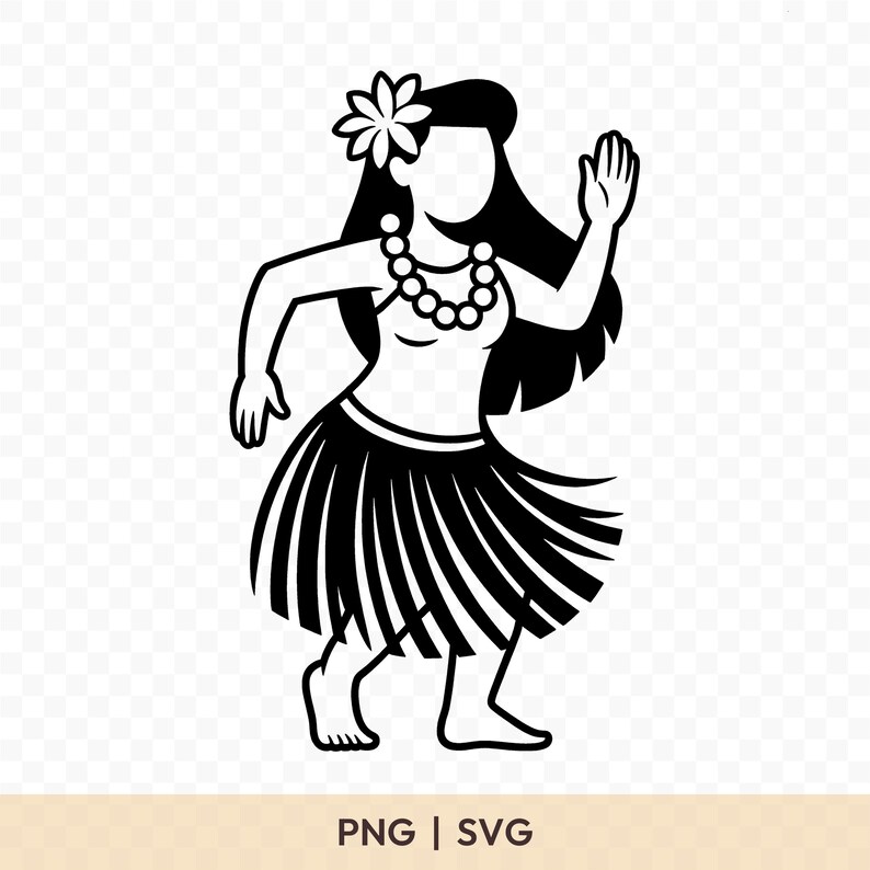 Hula Dancer SVG: Cut File for Cricut, Silhouette, Digital Download ...
