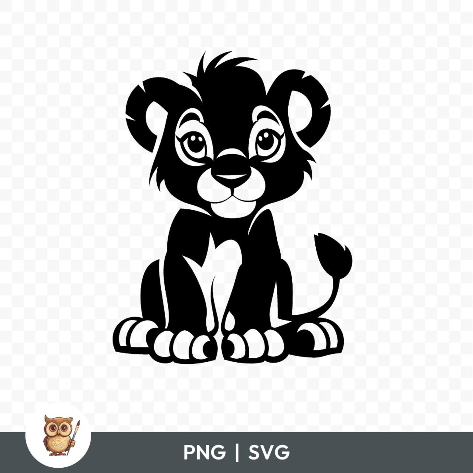 Cute Lion Cub SVG Bundle, Lion Cub Clipart, 15 Cute Lion Cub Cut Files ...