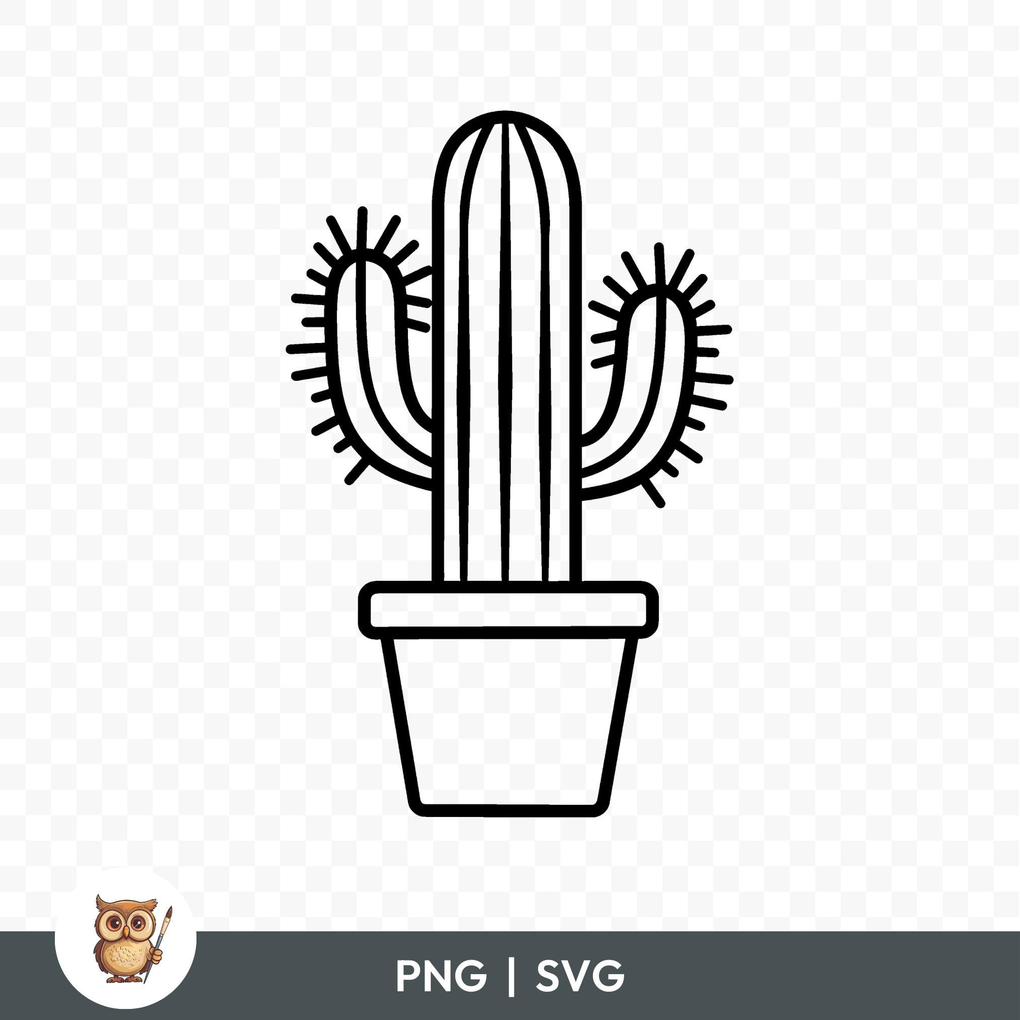 Cactus SVG Bundle, Cactus Clipart, 15 Cacti Cut Files for Cricut, PNG ...