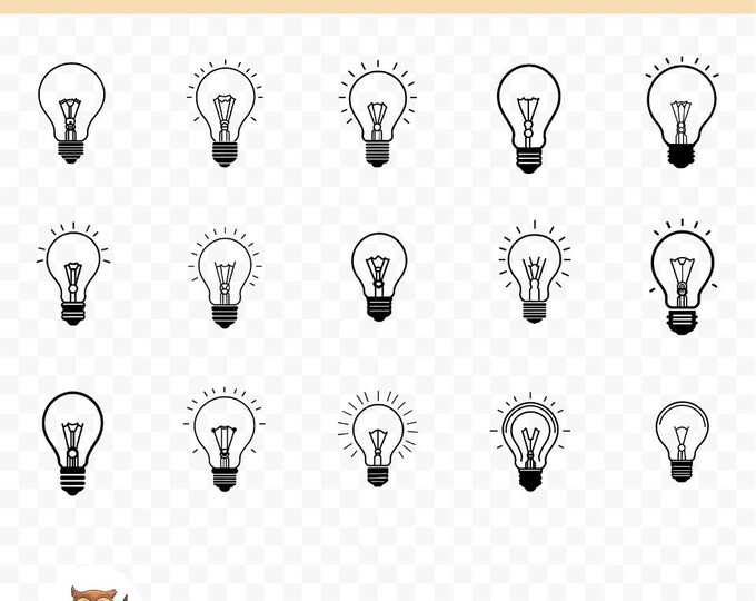 Light Bulb SVG Bundle, Light Bulb PNG Bundle, Light Bulbs Svg, Light ...