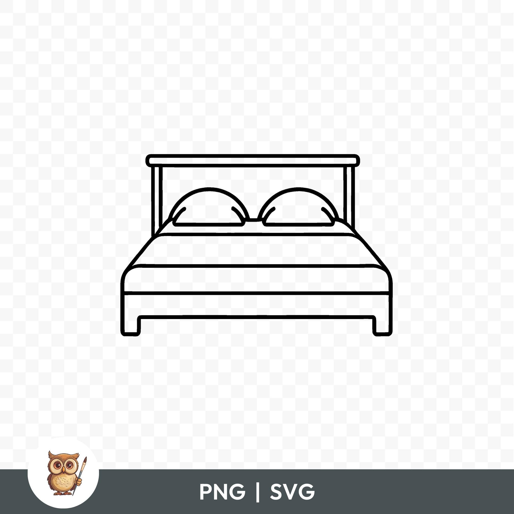 Bed SVG Bundle, Bed Clipart, 15 Bed Cut Files for Cricut, PNG and SVG ...