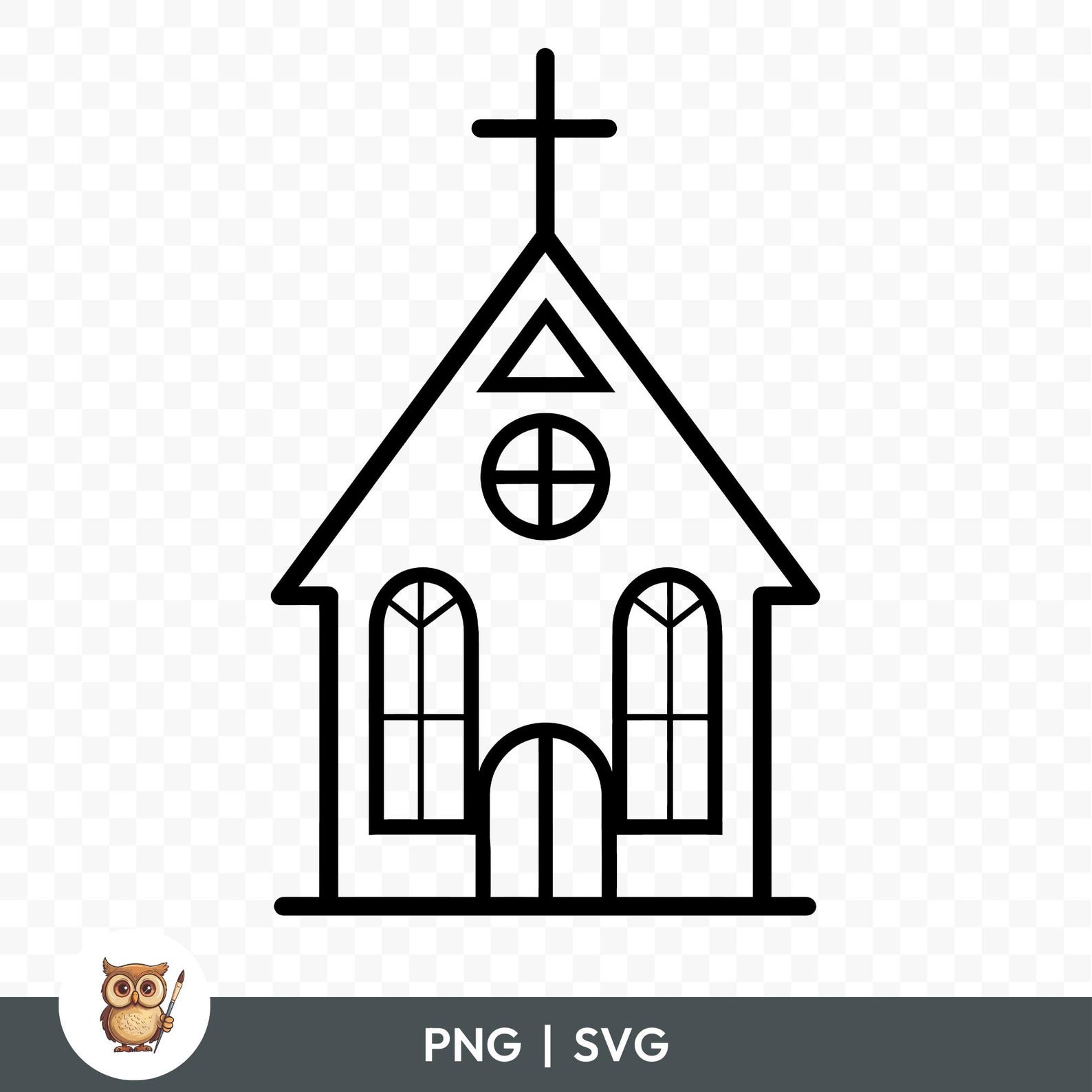 Church Outline SVG Bundle, Church Outline Clipart, 15 Church Outline ...