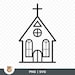 Church Outline SVG Bundle, Church Outline Clipart, 15 Church Outline ...