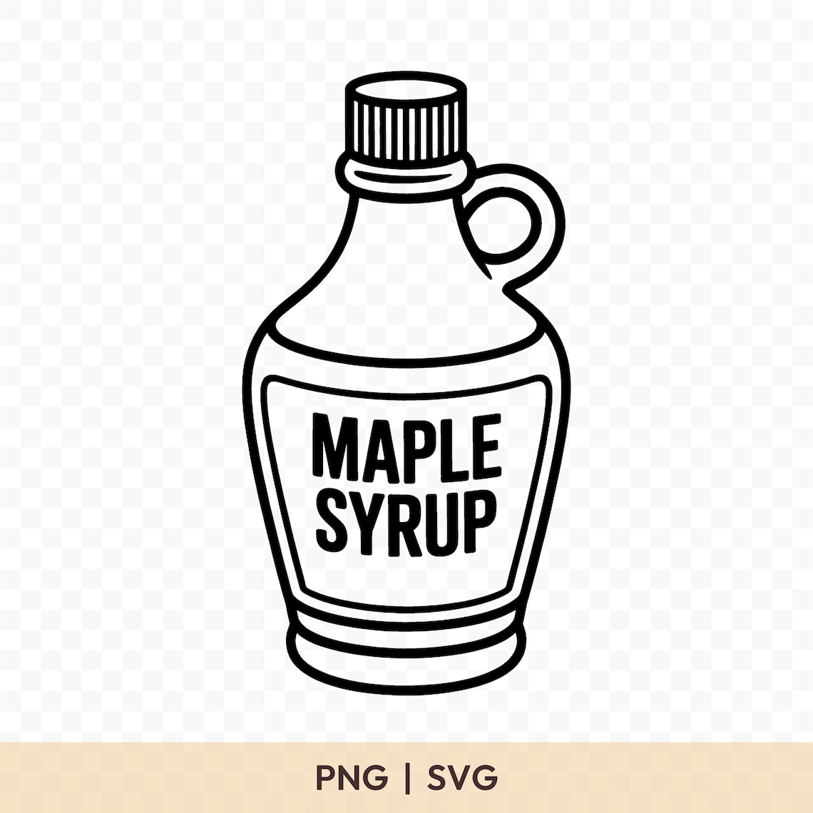 Maple Syrup Bottle SVG Cut File for Cricut, Silhouette, Digital ...
