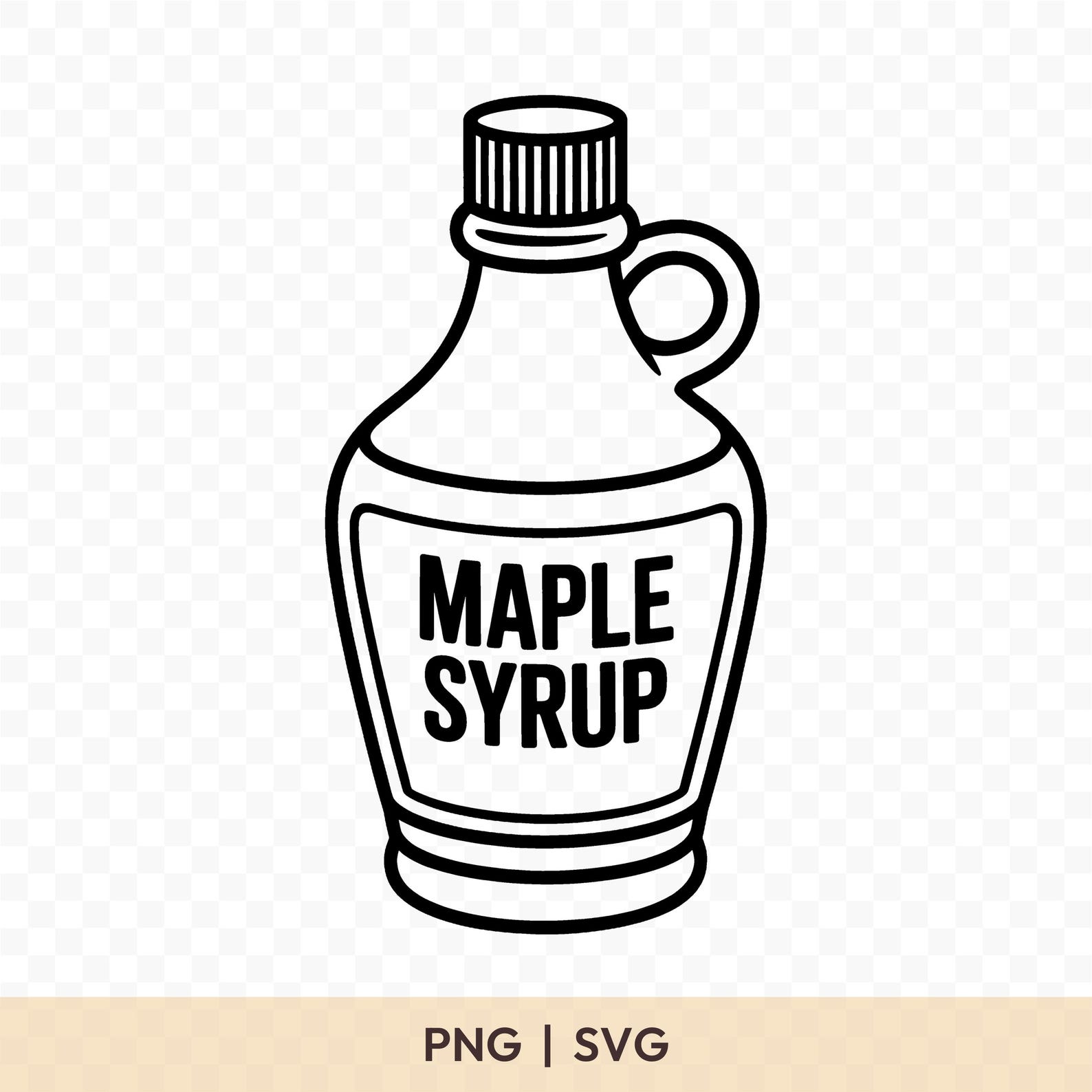 Maple Syrup Bottle SVG Cut File for Cricut, Silhouette, Digital ...