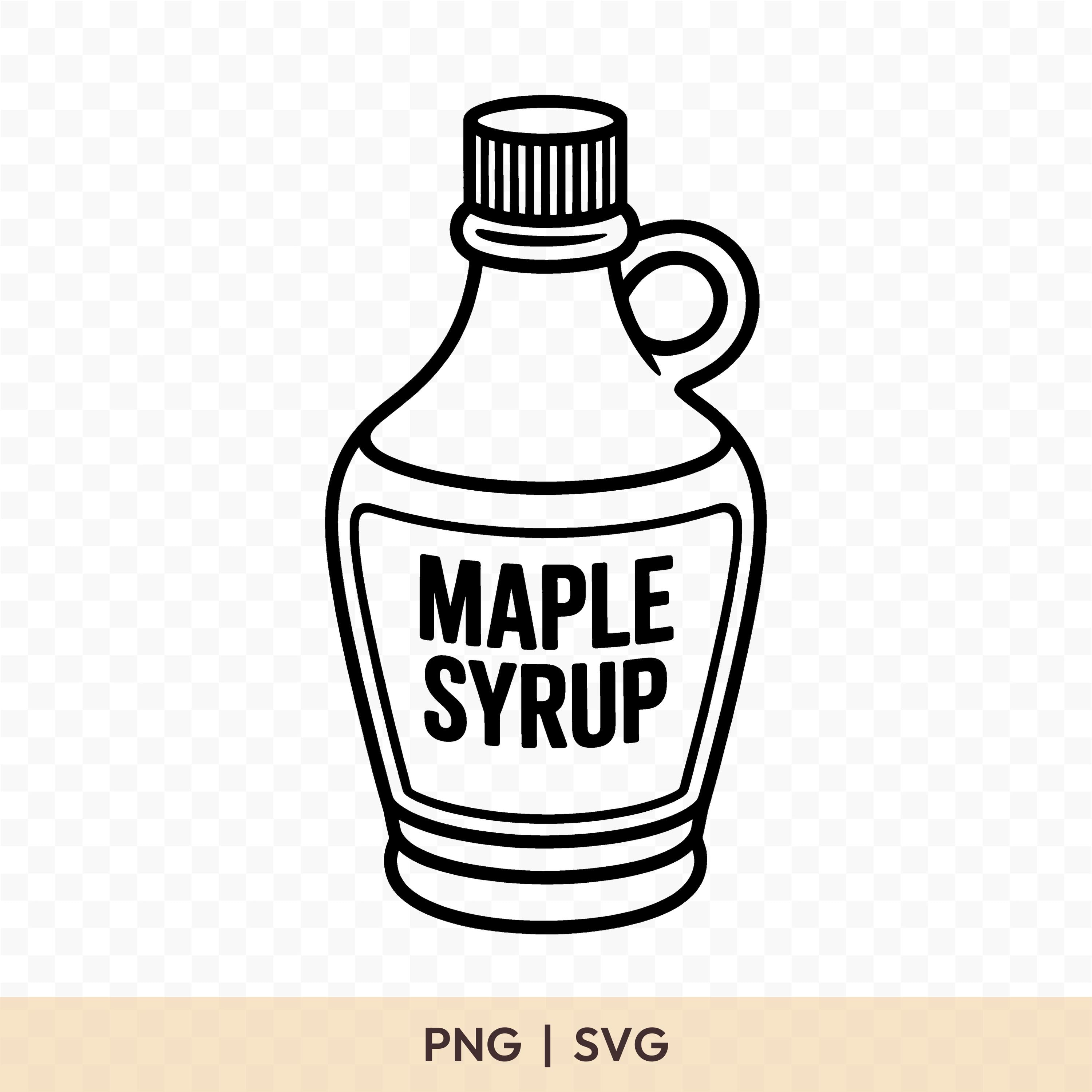 Maple Syrup Bottle SVG Cut File for Cricut, Silhouette, Digital ...